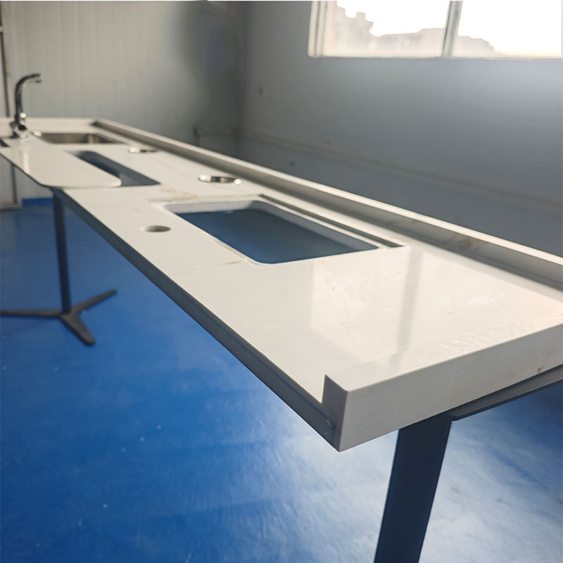 Supply Engineered Stone Vanity Tops Countertop with Backsplash for boat ...