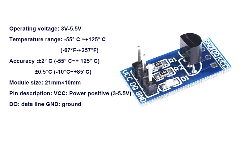 Supply Ds18b20 Temperature Measurement Module Temperature Sensor Module