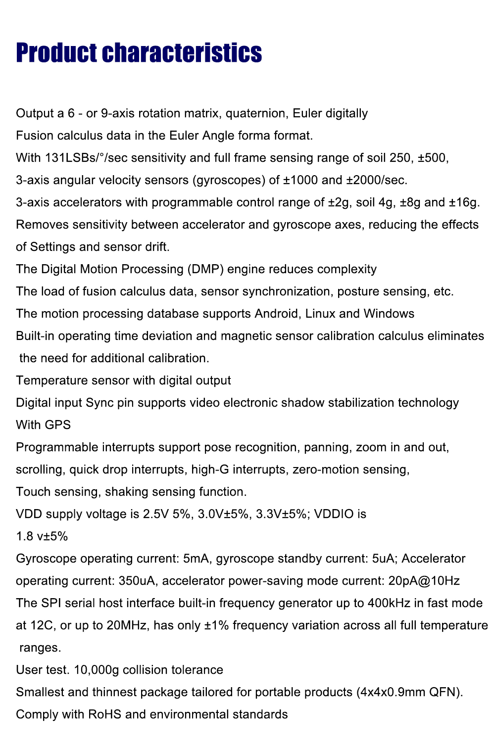 Supply MPU6050 module 3D Angle sensor 6DOF triaxial accelerometer ...