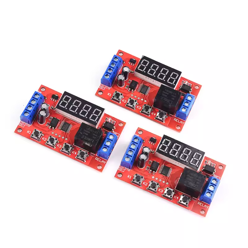 Supply Delay time relay module 5V12V24V timing programmable optocoupler isolation pulse cycle ...