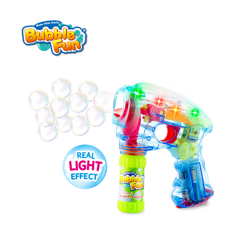Supply Bubble Fun B/O Transparent Bubble Gun with Light Wholesale ...