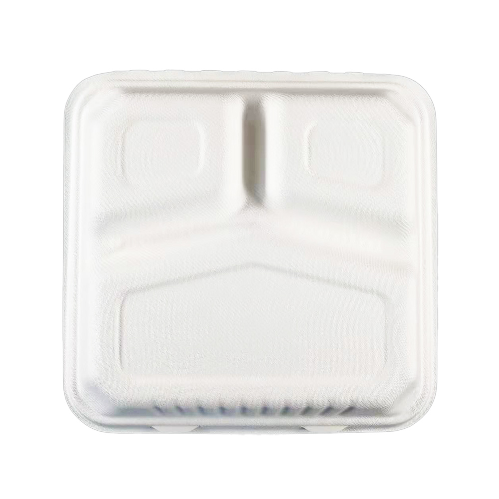 Supply 9 inch Clamshell Sugarcane Pulp Food Boxes Takeaway Container ...