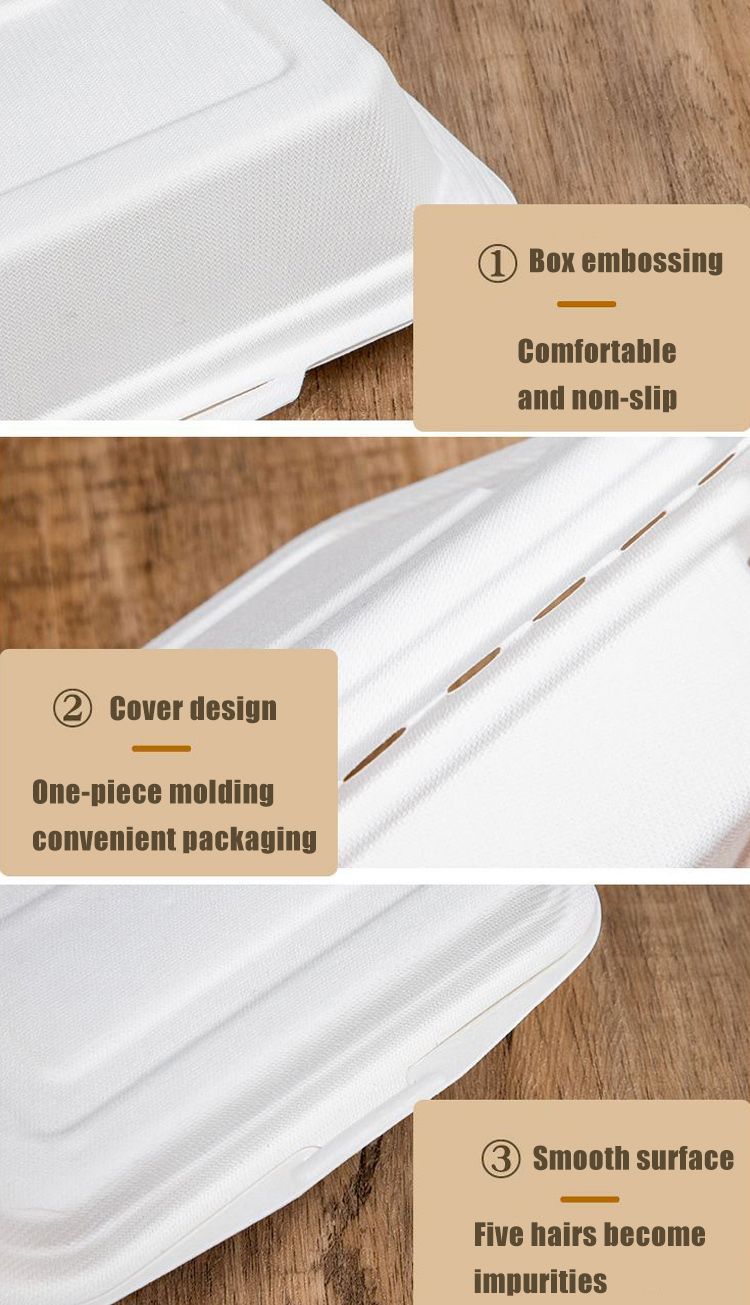 Supply sugarcane bagasse container clamshell fast food lunch box ...