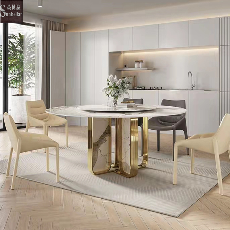 Table à manger ronde de luxe en marbre d'Italie,Low Prices Table à ...