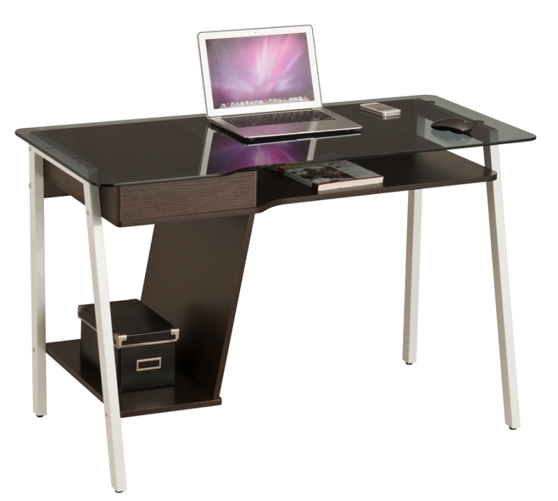 Supply 4724 Long Glass Computer Desk With Cpu Holder Wholesale Factory Olin Office