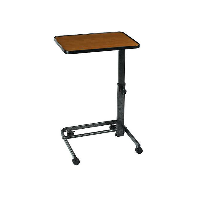 Supply Steel Height Adjustable Hospital Over Bed Table With Wheels ...