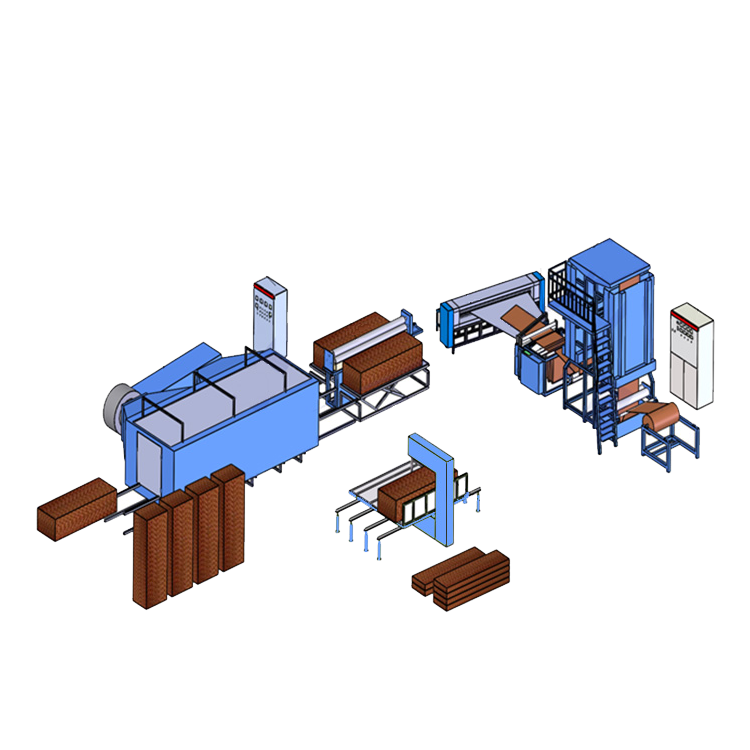 Supply Honeycomb cooling pad production line cooling pad machine ...