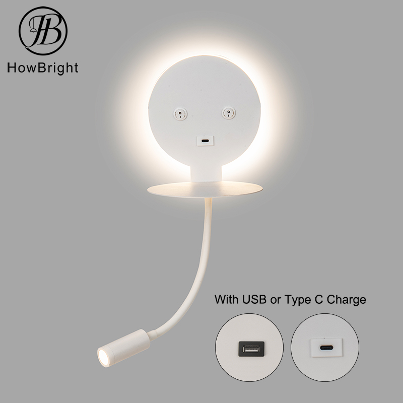 Supply LED Gooseneck Reading Light Up Down Wall Lamp With USB Wholesale ...