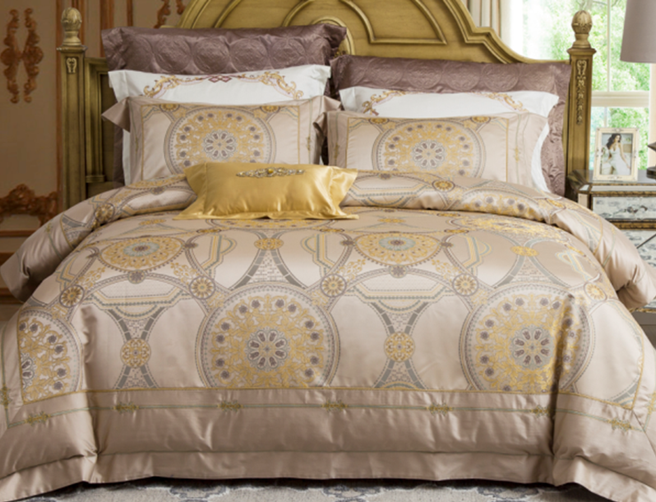 Supply 100% Polyester High-density End Jacquard Sheet Set Wholesale ...