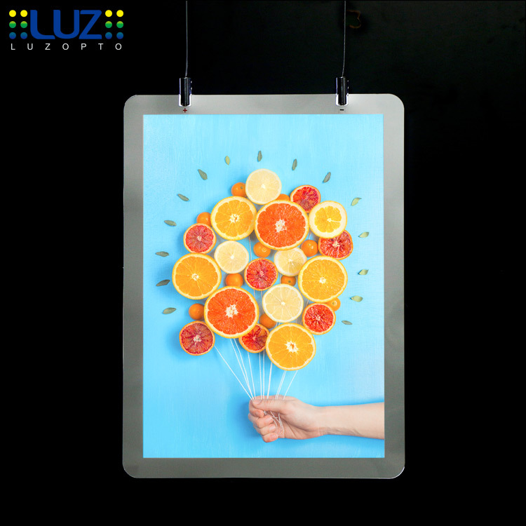 Supply Cable Suspended Portrait Illuminated Window Poster Display Kits ...