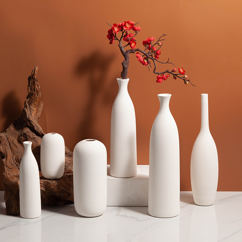 Supply White simple ceramic vase home decoration Wholesale Factory ...