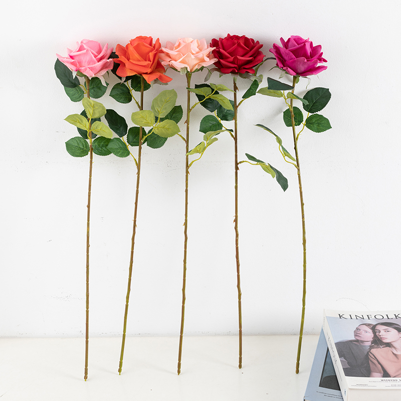 Supply Flannel Artificial Single Rose Wholesale Factory - Wujing ...