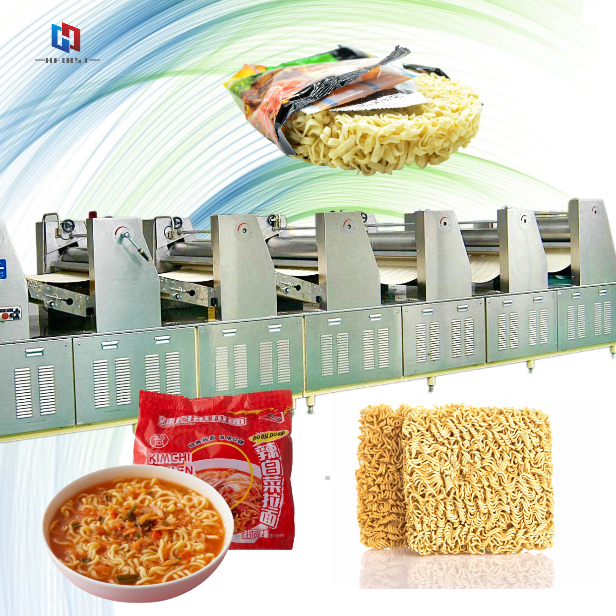 Supply Automatic instant noodle equipment non-fried noodles making ...