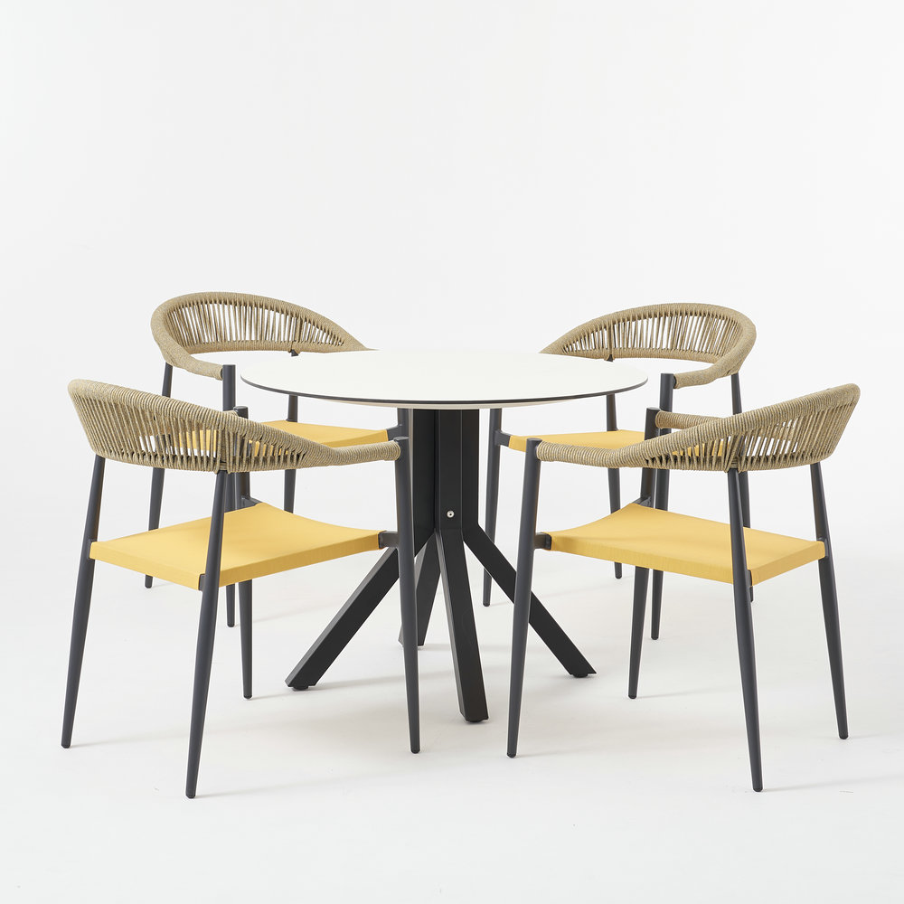 Supply Rope Bistro Dining Set with Round Table Wholesale Factory ...