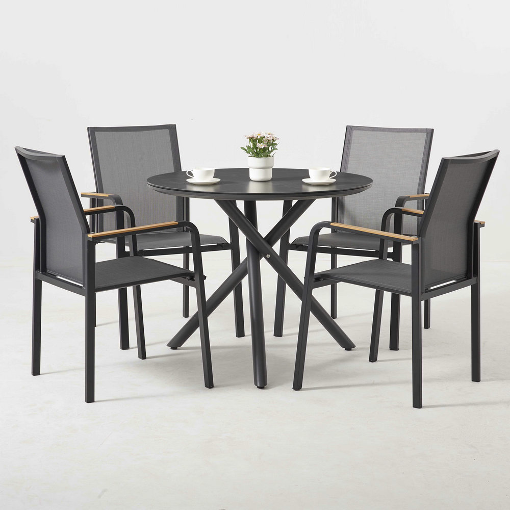 Supply Garden Textilene Dining Set For Bbq Wholesale Factory - Chenson ...
