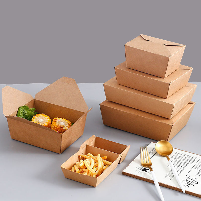 Supply Food Brown Kraft Paper Takeaway Salad Box Container Wholesale ...