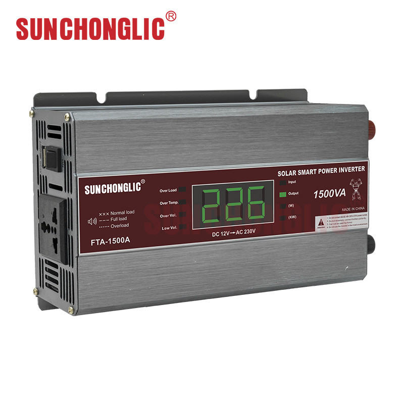 Supply DC12V To AC220V 1500 Watt Sine Wave Inverter With LED Digital ...