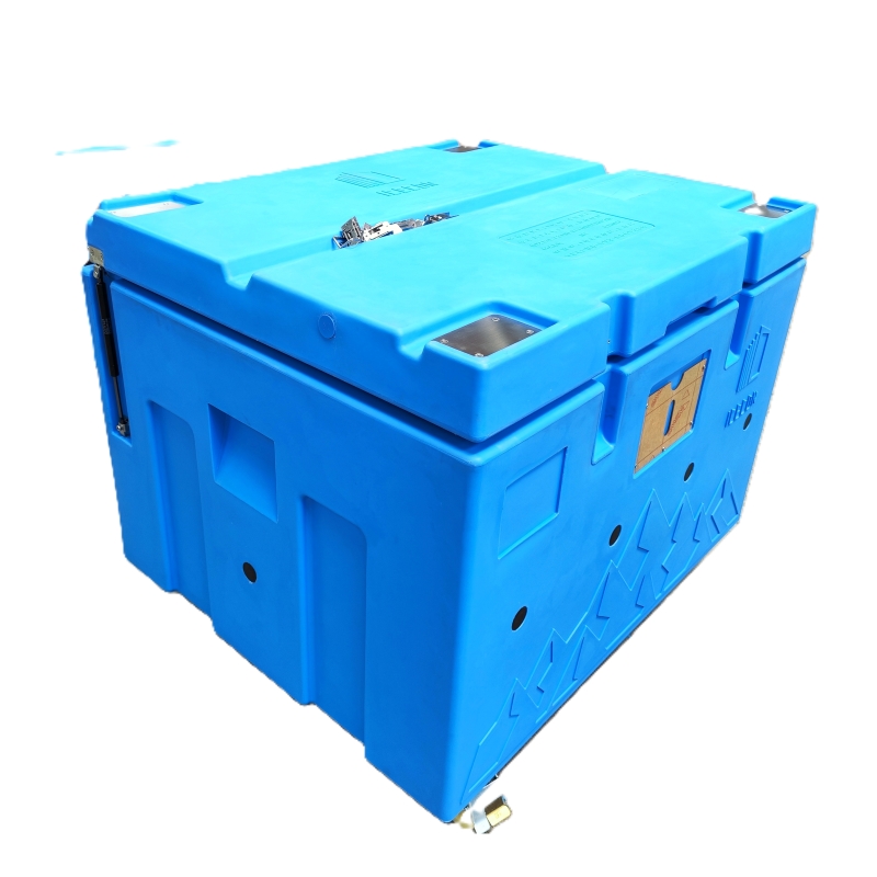 Supply Blue Dry Ice Totes Container On Wheels For Storage Wholesale ...