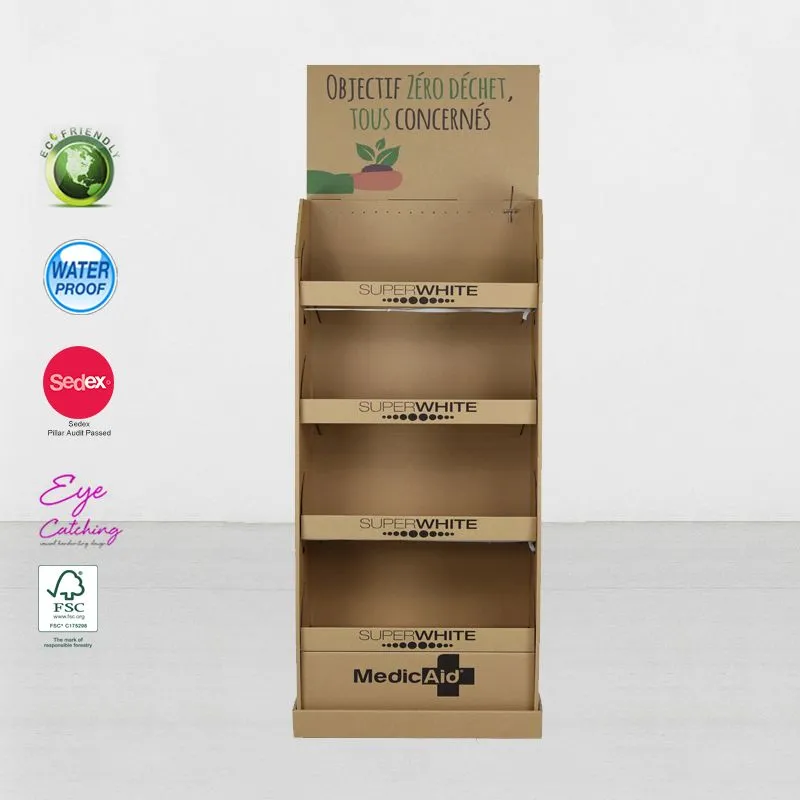 Supply POP Up Corrugated Cardboard Floor Display Stand For Toothpaste ...