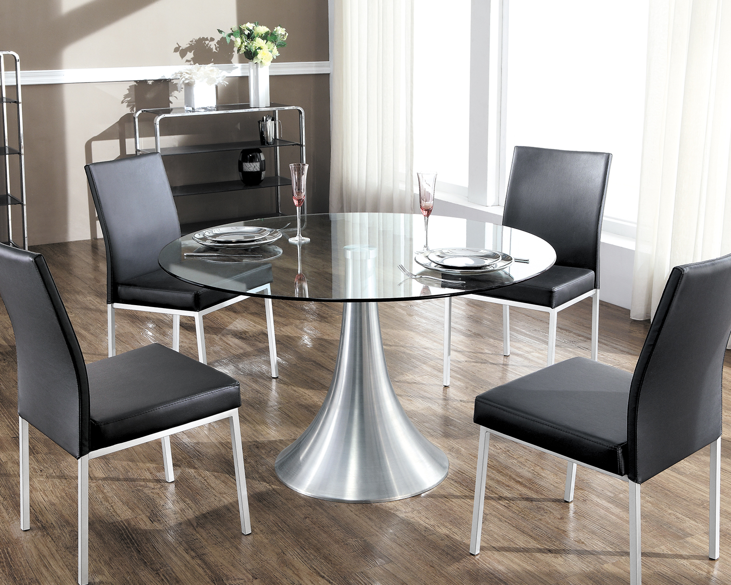 Supply Modern round Glass Dining Table Wholesale Factory - Foshan ...