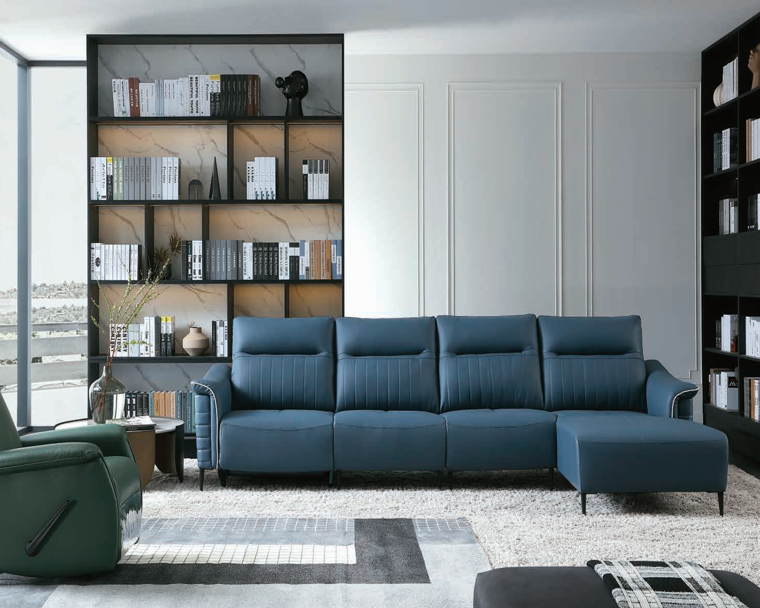 Supply Leathaire Sectional Sofa With Right-Side Chaise Wholesale ...