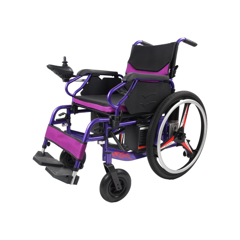 Supply Travel-Friendly Purple Foldable Electric Wheelchair Wholesale ...