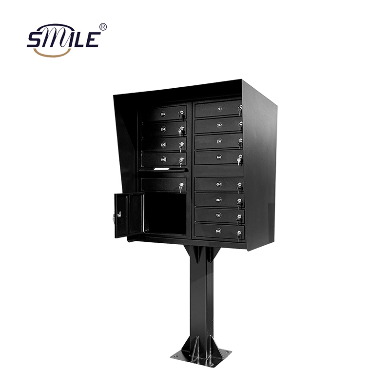 Supply Black 14 Door Vertical Cluster Post Box Mailbox Wholesale Factory - Shenyang Smile ...