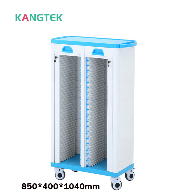 Supply durable hospital patient file records cart lock case trolley ...