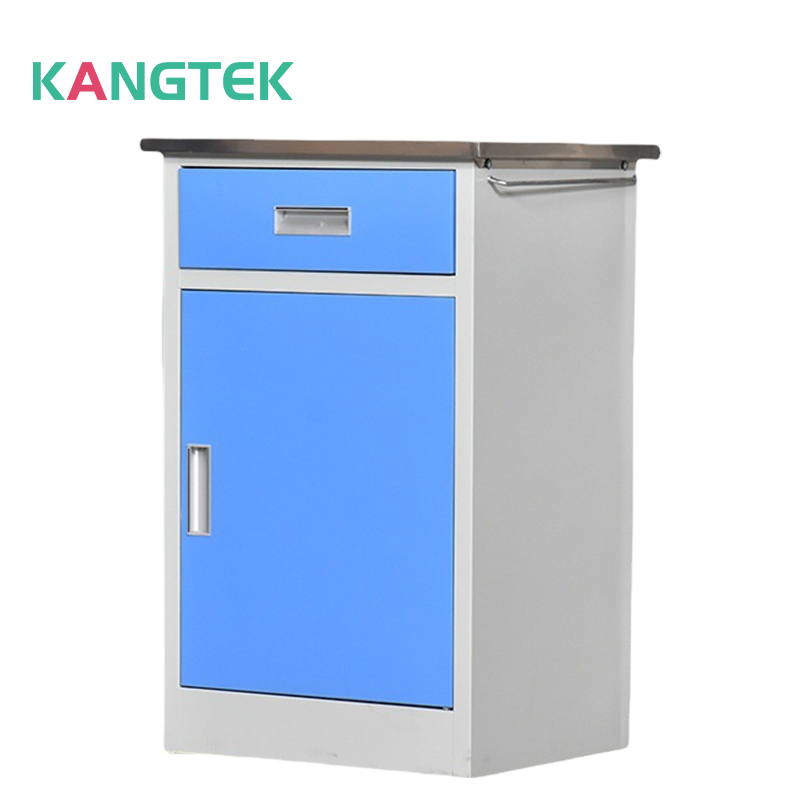Supply mobile patient bedside locker price with overbed table hospital ...