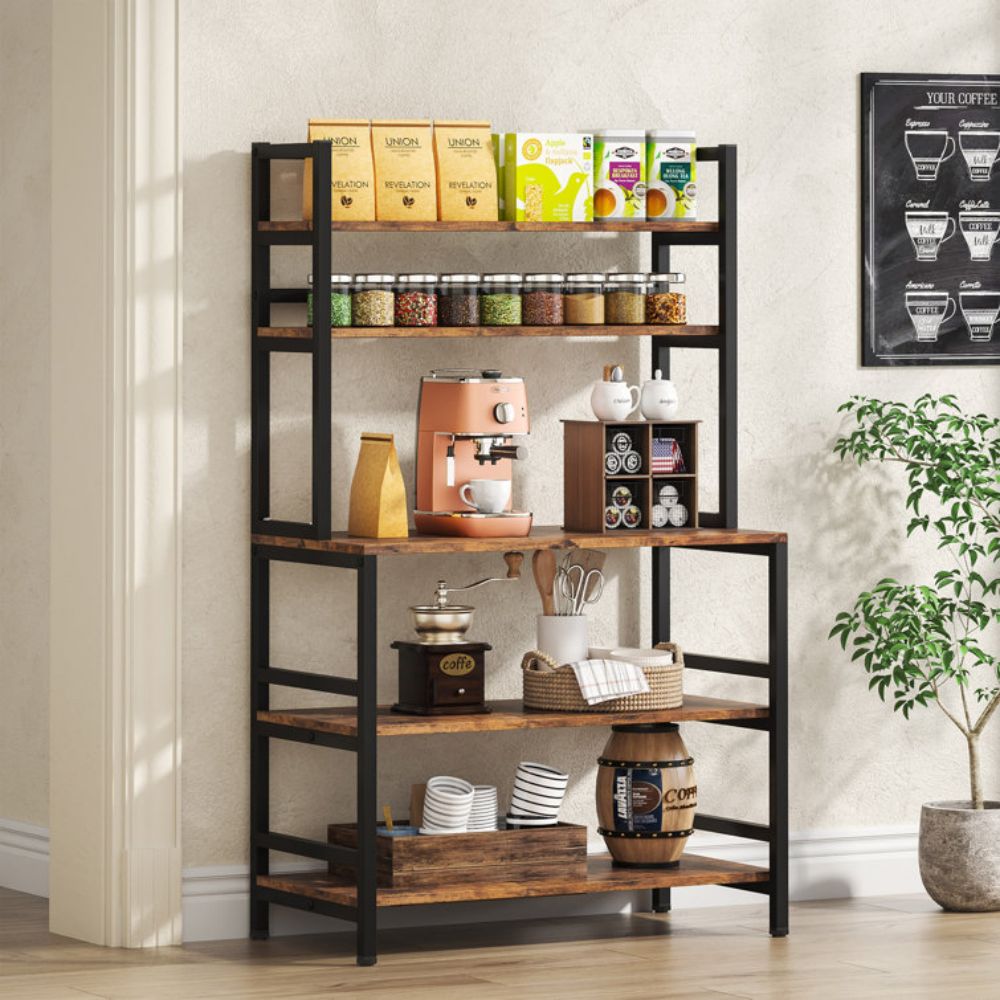 Supply Wooden Metal High End Kitchen Bakers Rack With Drawers For ...