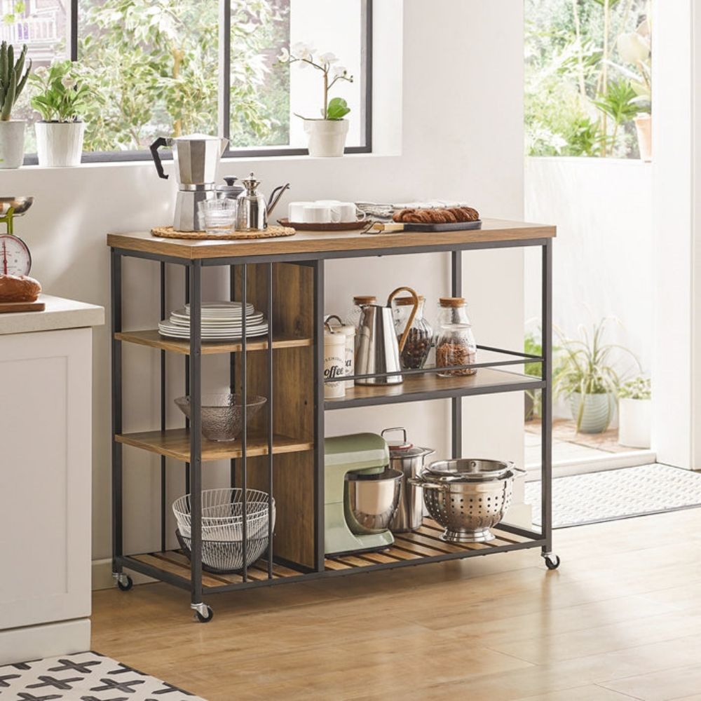 Supply Portable Kitchen Island Trolley Cart Microwave Table Stand And ...
