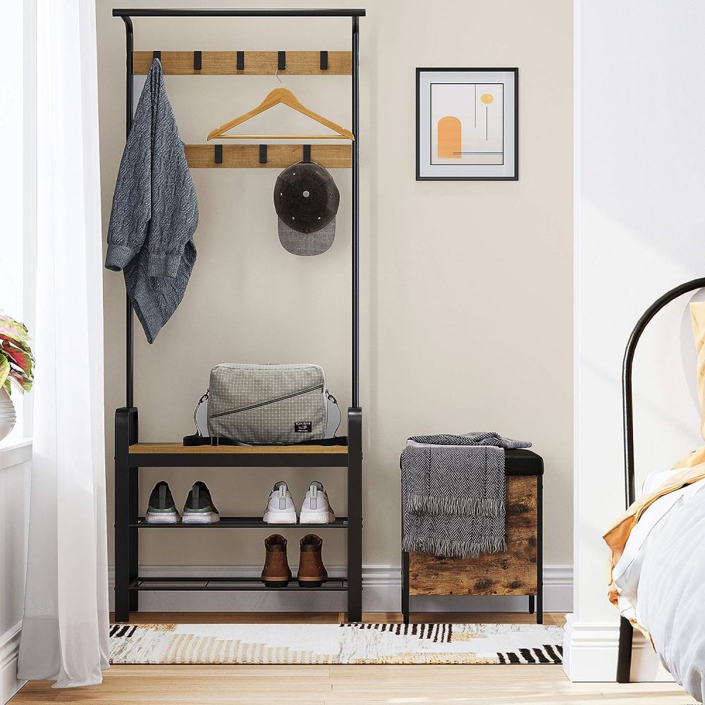 Supply Metal Hallway Rack Tree Stand Hall And Coat With Bench Wholesale ...