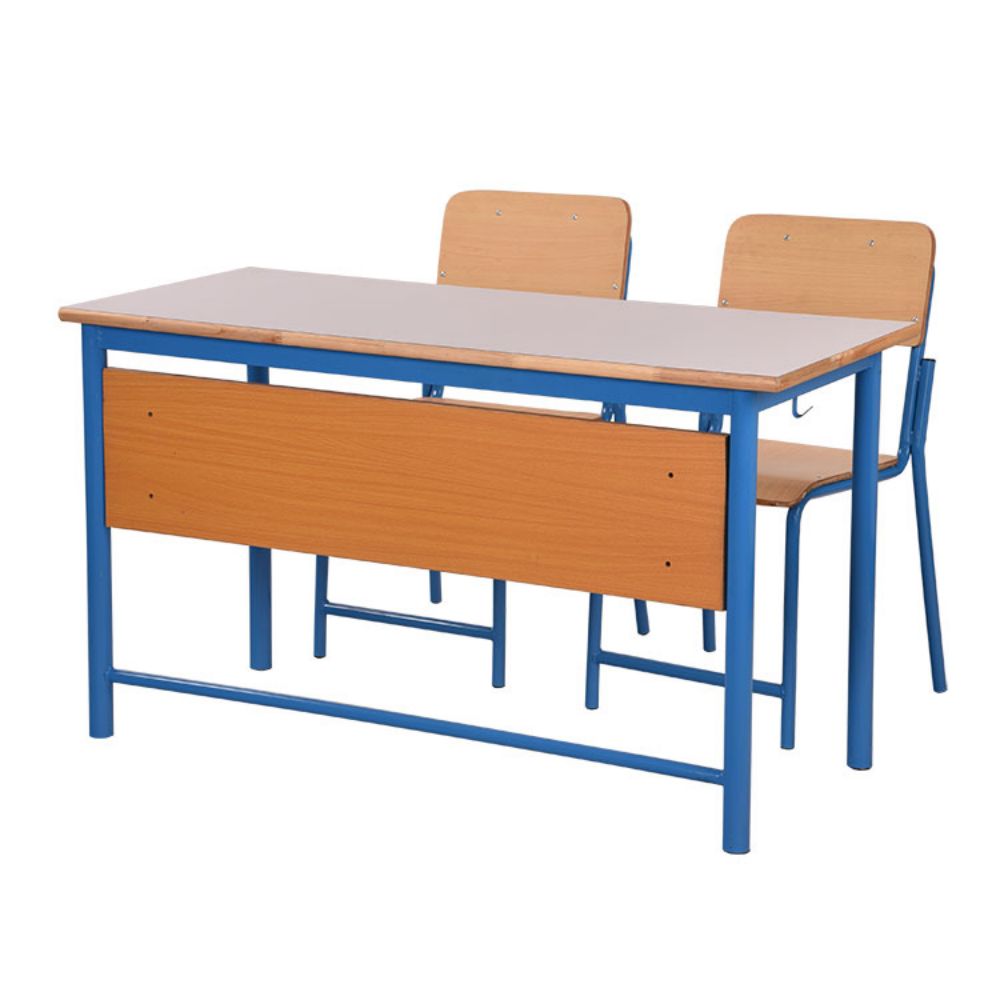 Supply Metal Wooden University School Classroom Double Student Desk And ...