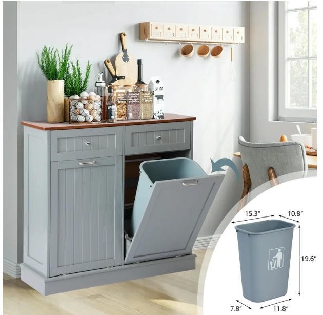 Supply Multifunctional Trash Cabinet Stylish Waste Management for ...