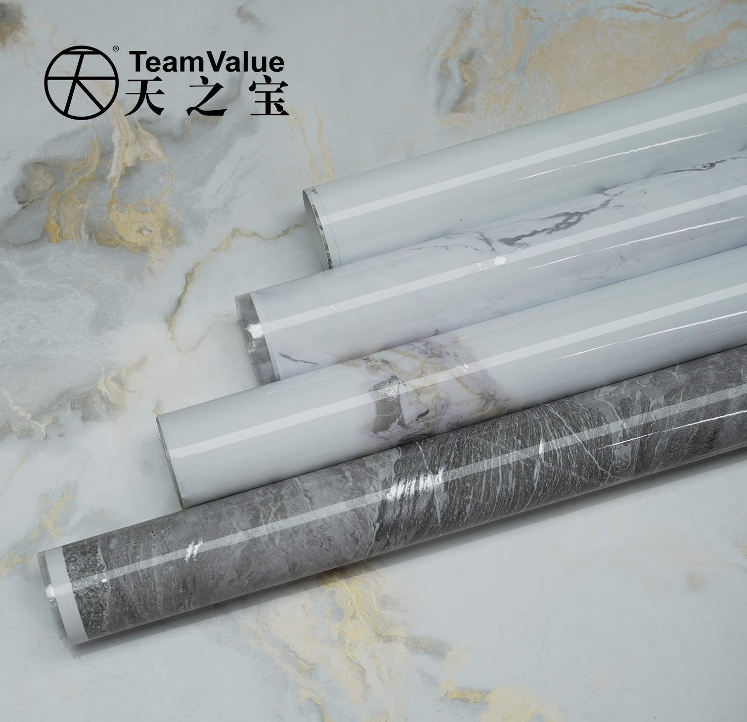 Supply Marble PVC Film Wholesale Factory Foshan Team Value