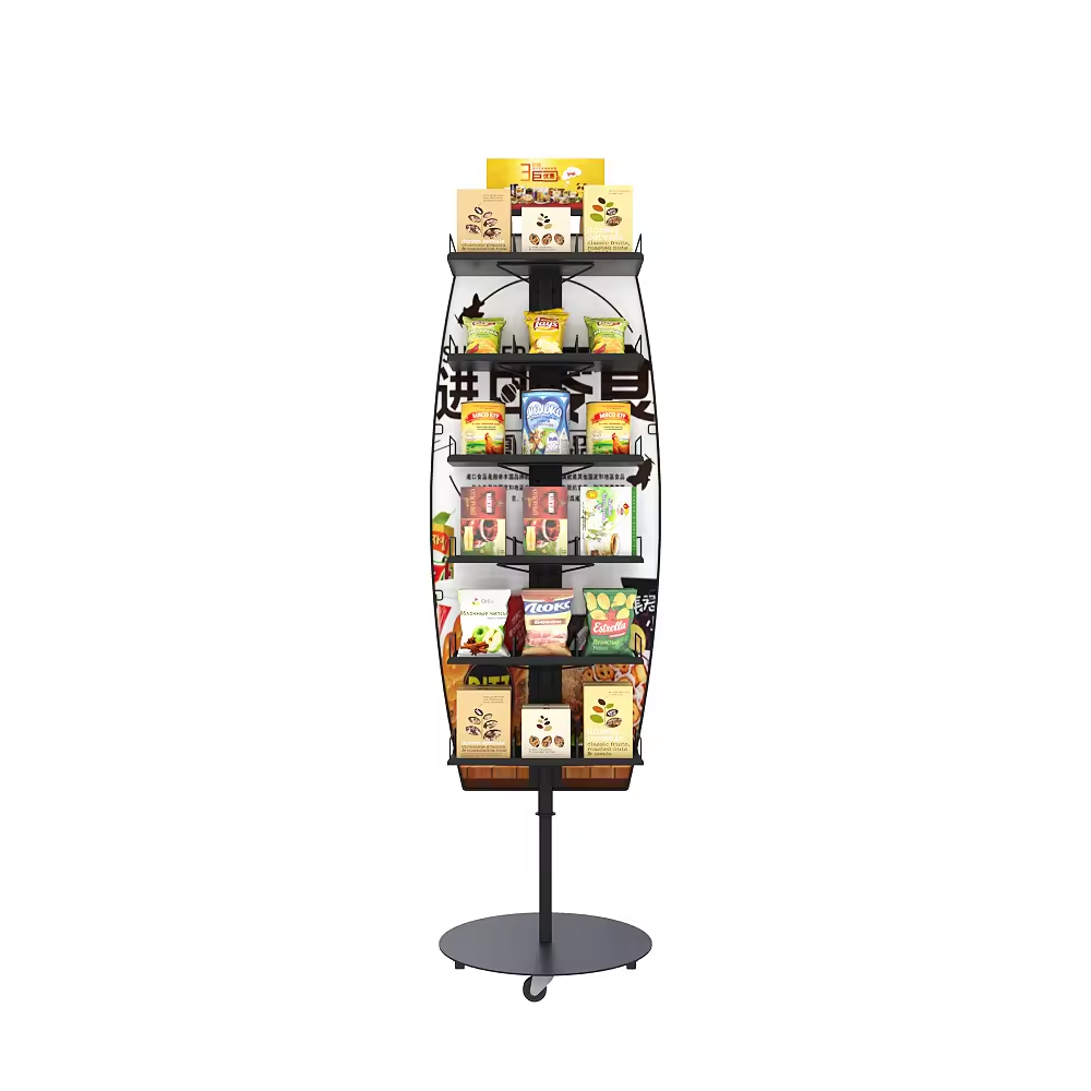 Supply Floor Standing Store Food Snack Pop Display Rack Wholesale ...