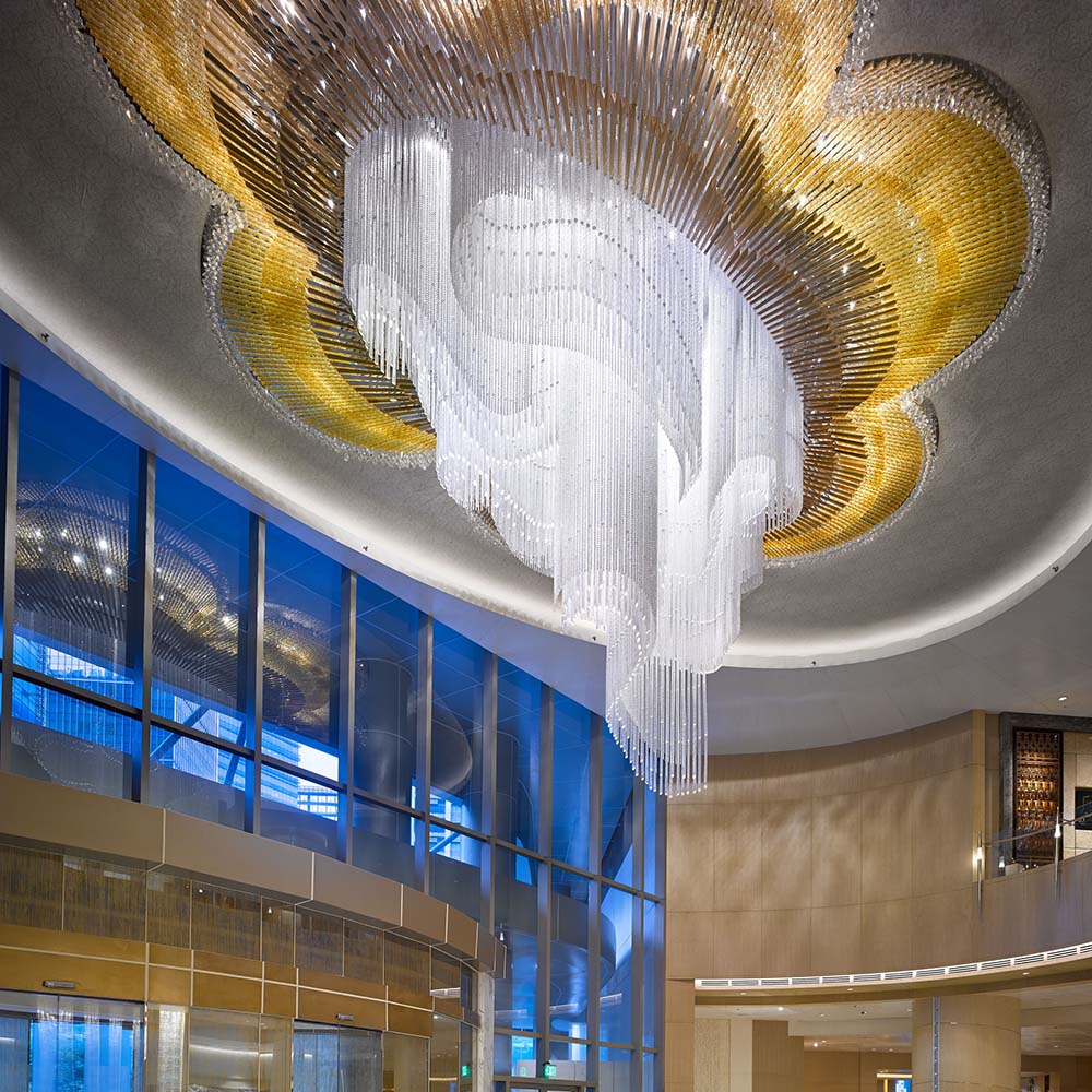 Supply Luxury Crystal Villa Hotel Lobby Modern Art Hanging Chandelier ...