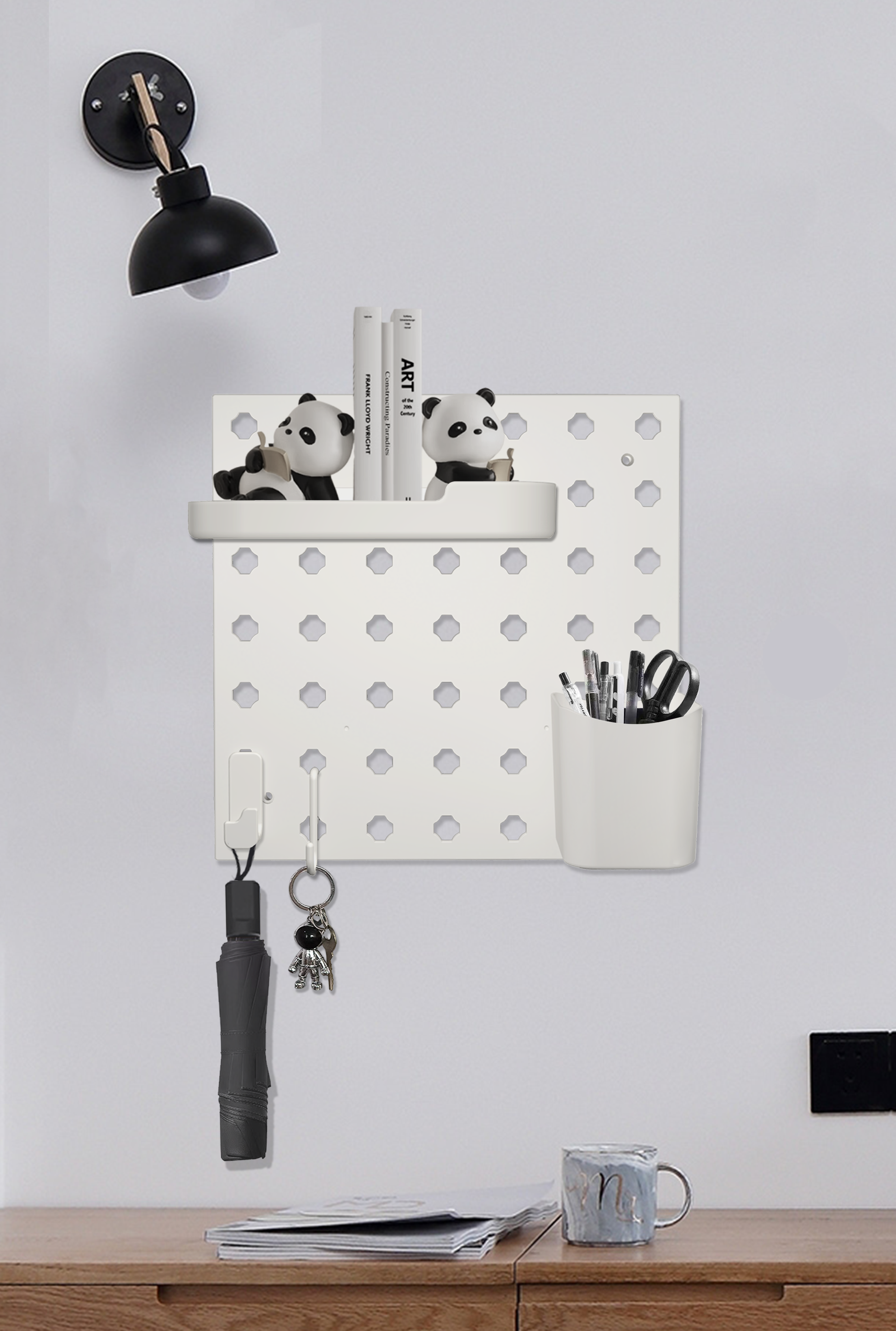 Supply Non-perforated Space Savers Solid Wall Mounted Pegboard ...