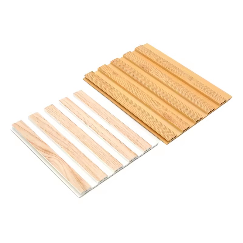 Supply Fire Resistance Decorative Wood PVC Composite Fluted Wall Panels ...