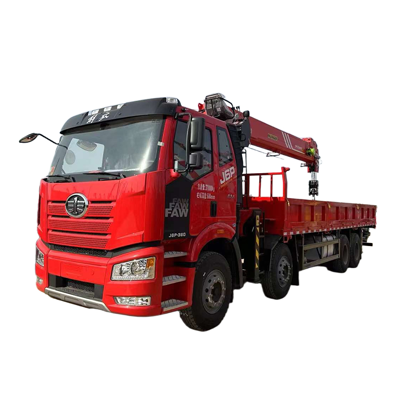 Supply FAW 16 Ton Truck with Crane with Straight Boom Crane Truck ...