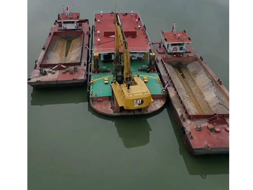 Applications of the open bottom barge and split hopper barge - SHANDONG ...