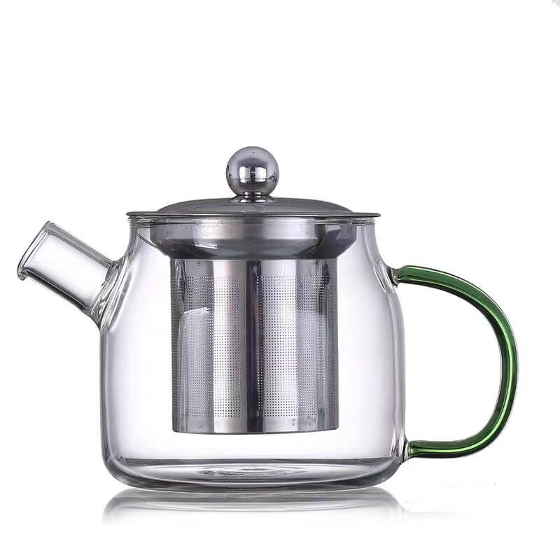 Supply Blooming Clear Glass Teapot With Strainer Wholesale Factory ...