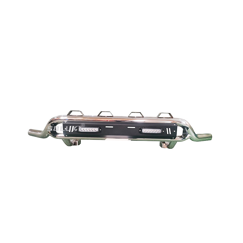 Supply Polished Stainless Steel Bull Bar Fascia With LED Lights ...