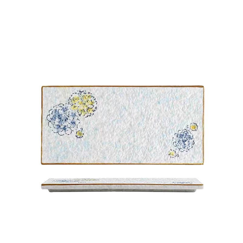 Supply Japanese cuisine ceramic rectangular plate sushi plate sashimi ...