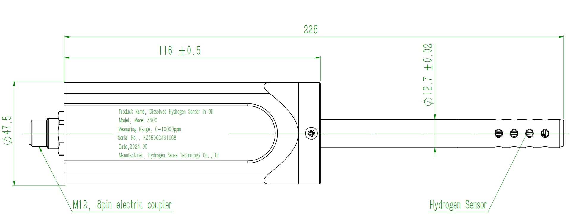 Supply Hydrogen And Moisture Sensor In Transformer Oil Wholesale Factory Hydrogen Sense