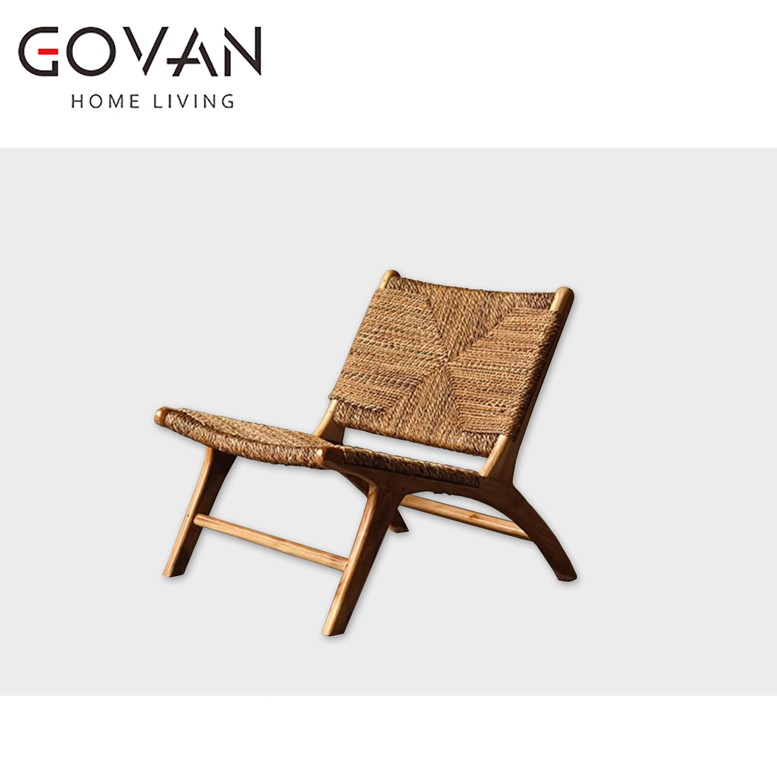 Supply Wooden Furniture-Chair-Solid Wood Natural Rattan Single Sofa ...