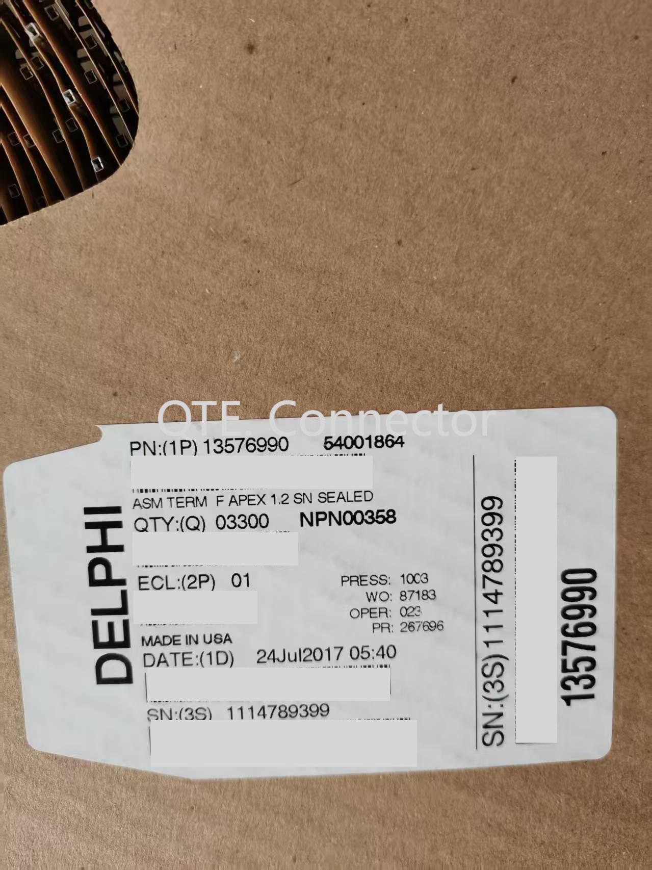 Supply 13576990 APTIV (Delphi) connector disk mounted terminal APEX 1.2 ...