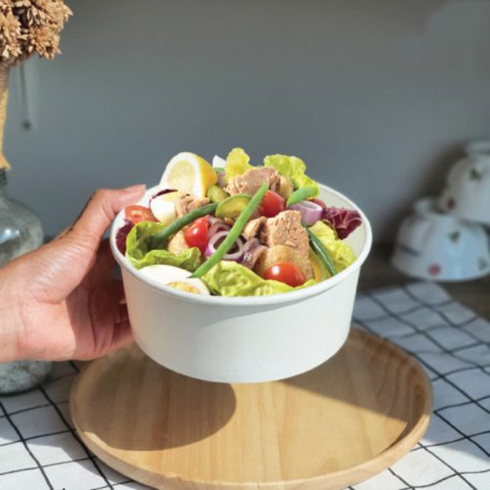 Supply White 1000cc Paper Bowls With Lid Wholesale Factory - Xiamen ...