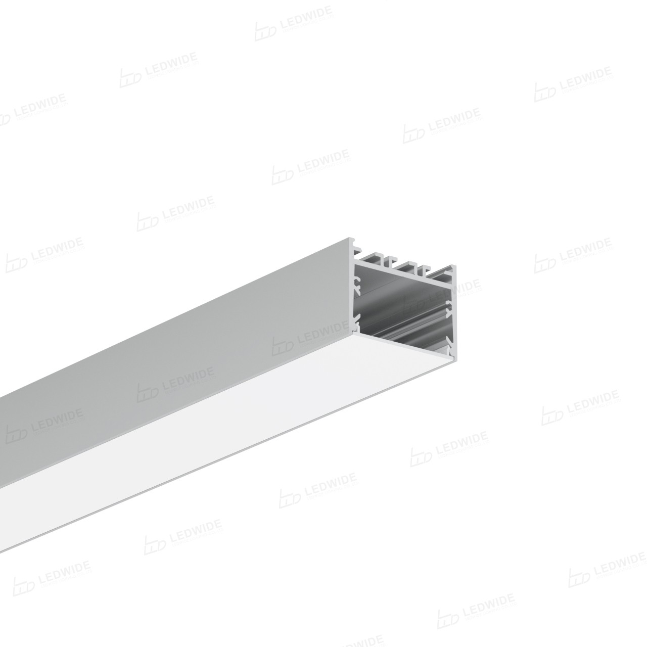 Supply E50 50mm wide surface square led profile 50x37.5mm Factory ...