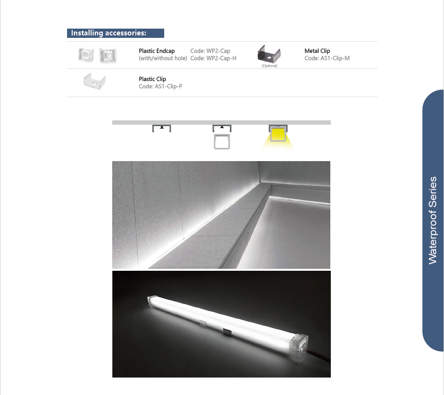 Supply WP2 IP67 rated profile led light 17x17mm Factory Quotes - OEM